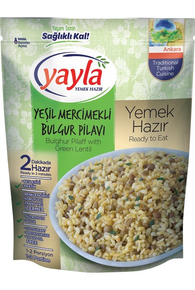 Yayla Hazır Yeşil Mercimekli Bulgur Pilavı 250 gr