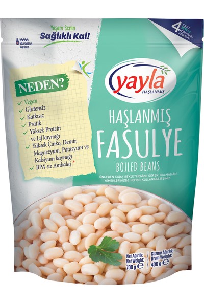 Yayla Haşlanmış Fasulye 700 gr