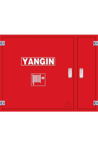 Dalgıç Yangın Dolabı 70X90X23 Ölçülerinde 1”20 Mt Kauçuk Hortumlu 1''Vanalı Sac Kapaklı Tüp Bölmeli En671-1