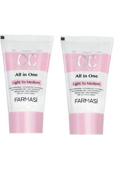 Farmasi 2 Adet CC Krem Açıktan Ortaya 50 ml