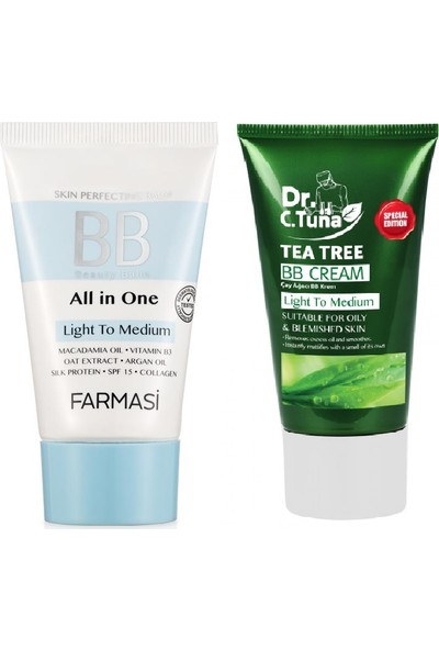 Farmasi BB Krem + Çay Ağacı Yağı BB Krem Açıktan Ortaya 50 ml