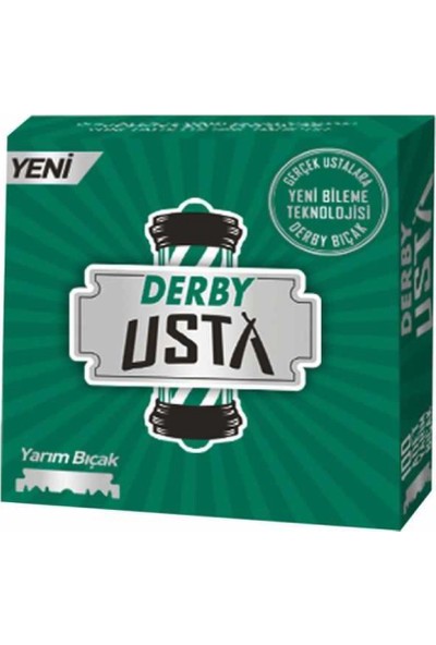 Derby Usta Single Blade (Yarım Jilet) 100'lü Berber Bıçağı