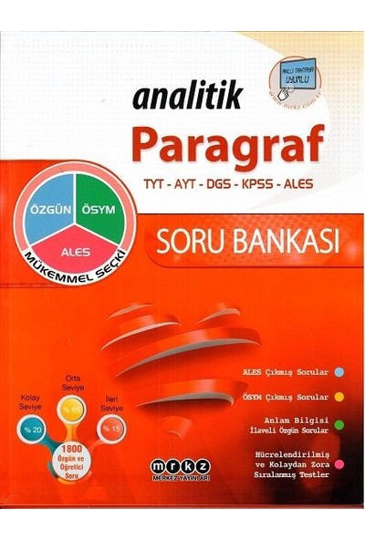 Merkez Yayınları TYT AYT DGS KPSS ALES Paragraf Analitik Soru Bankası - Anıl Topçu Merkez Yayınları TYT AYT DGS KPSS ALES Paragraf Analitik Soru Bankası - Anıl Topçu