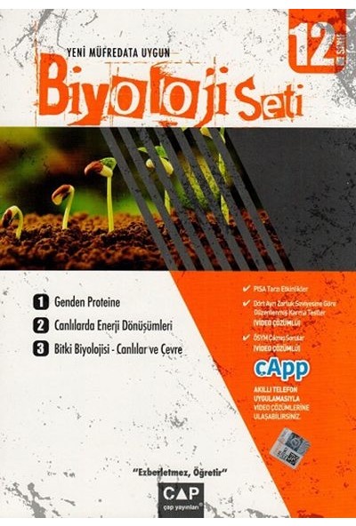 Çap Yayınları 12. Sınıf Biyoloji Seti Çap Yayınları 12. Sınıf Biyoloji Seti
