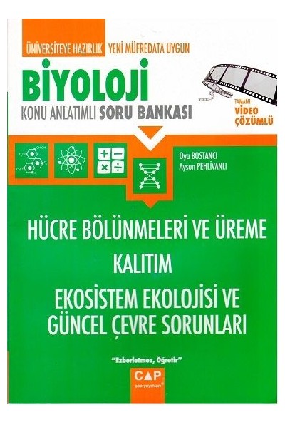 Çap Yayınları Biyoloji Hücre Bölünmeleri Ve Üreme Kalıtım Ekosistem Ekolojisi Ve Güncel Çevre Sorunları Konu Anlatımlı Soru Bank - Aysun Pehlivanlı Çap Yayınları Biyoloji Hücre Bölünmeleri Ve Üreme Kalıtım Ekosistem Ekolojisi Ve Güncel Çevre Sorunları Konu Anlatımlı Soru Bank - Aysun Pehlivanlı