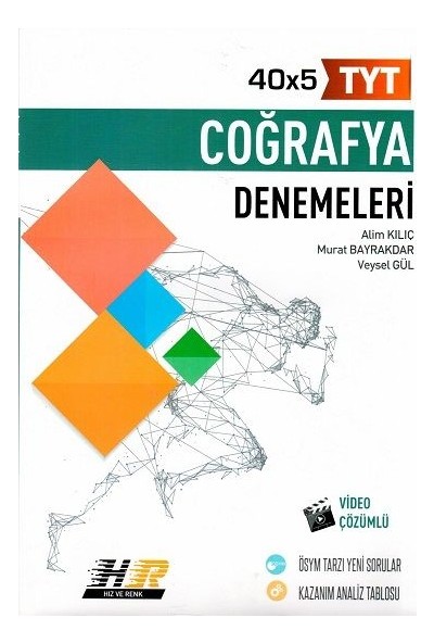 Hız ve Renk Yayınları TYT Coğrafya 40 x 5 Denemeleri - Alim Kılıç Hız ve Renk Yayınları TYT Coğrafya 40 x 5 Denemeleri - Alim Kılıç
