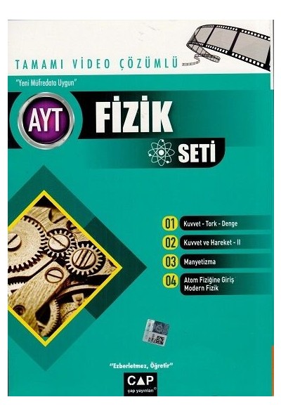 Çap Yayınları AYT Fizik Tamamı Video Çözümlü Seti Çap Yayınları AYT Fizik Tamamı Video Çözümlü Seti