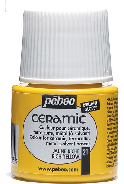 Pebeo Seramik Boyası No:21 45 Ml Rıch Yellow