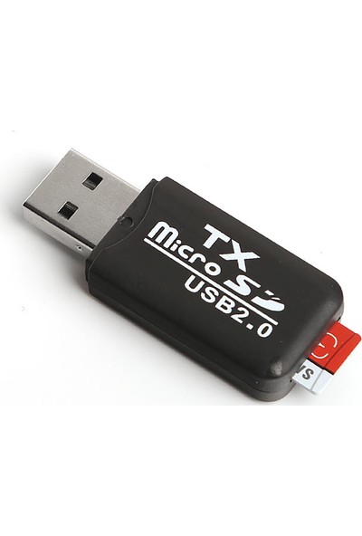 TX USB2.0 microSD Harici Kart Okuyucu - Siyah (TXACUCR204) TX USB2.0 microSD Harici Kart Okuyucu - Siyah (TXACUCR204)