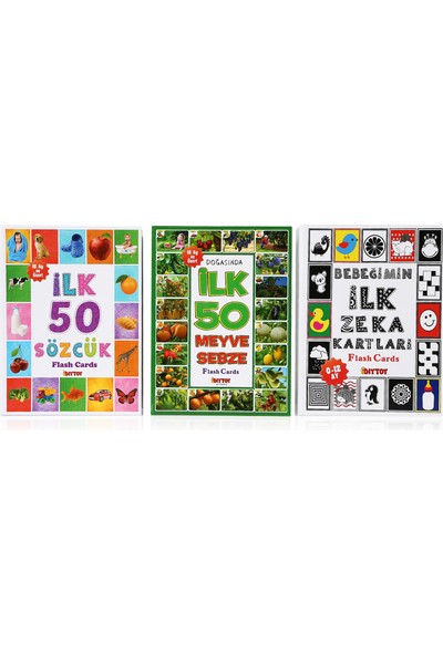Diy-Toy 3'lü Flash Kart Seti (ilk 50 Sözcük ilk 50 Hayvan ve ilk 50 Meyve Sebze) Diy-Toy 3'lü Flash Kart Seti (ilk 50 Sözcük ilk 50 Hayvan ve ilk 50 Meyve Sebze)