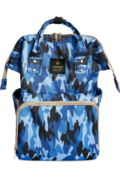Weego All Star Anne Bebek Bakım Çantası Mavi Kamuflaj