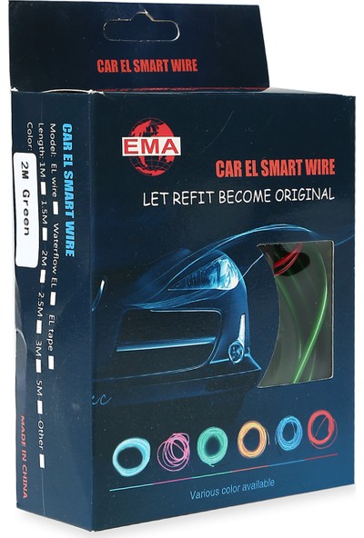 Ema Neon Yeşil İp Kablo 2 mt