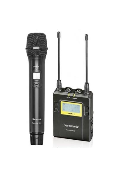 Saramonic UwMic9 RX9+HU9 UHF Kablosuz El Mikrofonu Saramonic UwMic9 RX9+HU9 UHF Kablosuz El Mikrofonu