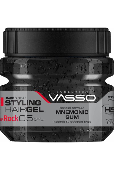 Vasso Ekstra Güçlü Tutuşlu Saç Jölesi 500 ml - (The Rock ) Vasso Ekstra Güçlü Tutuşlu Saç Jölesi 500 ml - (The Rock )