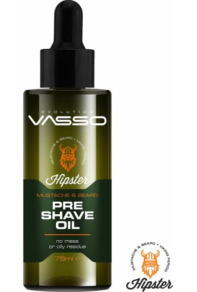 Vasso Hipster Viking Tıraş Öncesi Yağı 75 ml Vasso Hipster Viking Tıraş Öncesi Yağı 75 ml