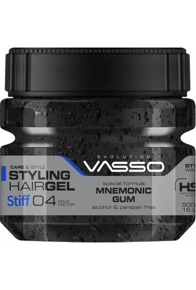 Vasso Islak Görünüm Kazandıran Saç Jölesi 500 ml - (Stiff) Vasso Islak Görünüm Kazandıran Saç Jölesi 500 ml - (Stiff)