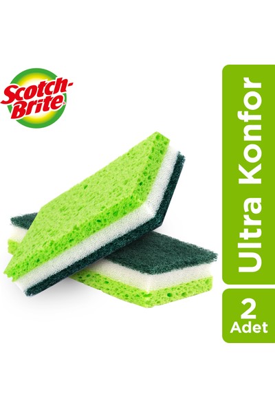 Scotch Brite Ultra Konfor Klasik Sünger 2'Lİ Scotch Brite Ultra Konfor Klasik Sünger 2'Lİ