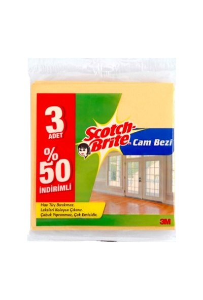 Scotch Brite Cam Bezi 3'lü Scotch Brite Cam Bezi 3'lü