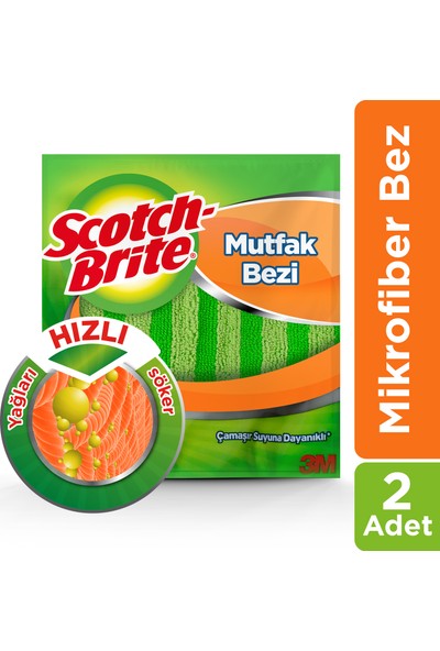 Scotch Brite Mikrofiber Mutfak Bezi 2'li Ekonomik Paket Scotch Brite Mikrofiber Mutfak Bezi 2'li Ekonomik Paket