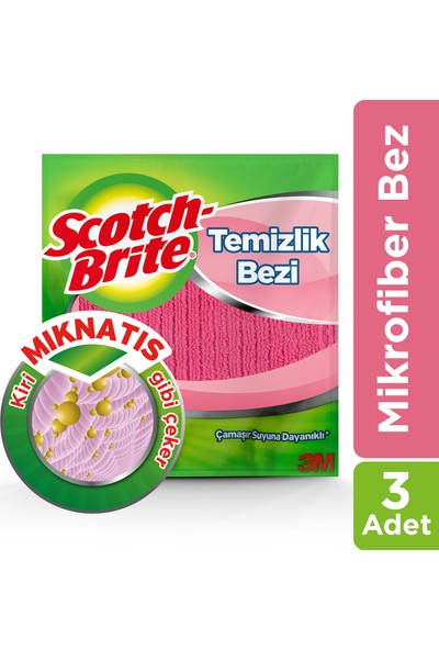 Scotch Brite Temizlik Bezi 3'lü Ekonomik Paket Scotch Brite Temizlik Bezi 3'lü Ekonomik Paket
