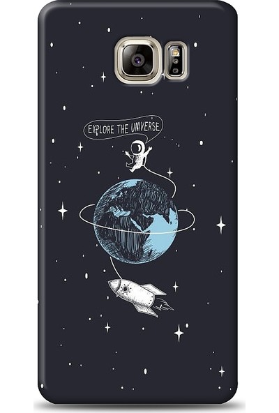 Eiroo Samsung Galaxy Note 5 Explore Baskılı Tasarım Kılıf