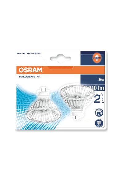 Osram Decostar 20W Çanak Halojen G5,3 Duy 2 li Paket