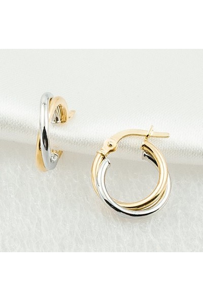 Bilezikci Taşsız 14 Ayar Altın İtalyan Halka Küpe