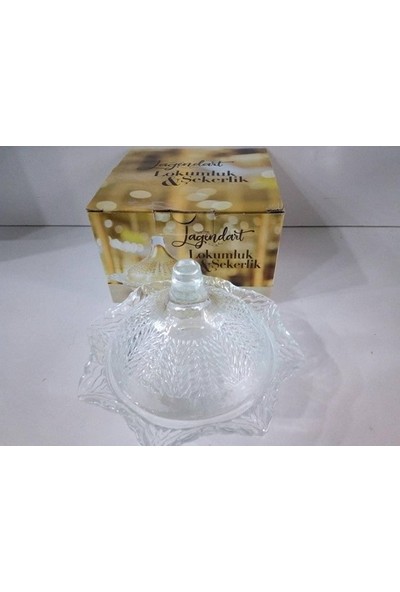 Lagendart Cam Kapaklı Lokumluk Şekerlik