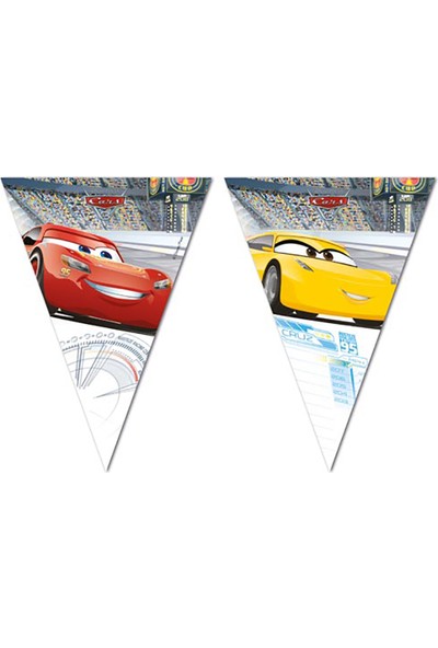 Parti Bulutu Cars 3 lisanslı Bayrak Afiş