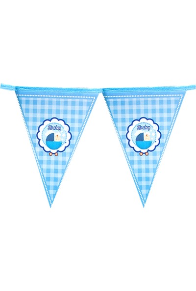 Parti Bulutu Its A Boy Bayrak Afiş