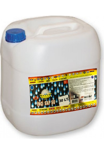 Distile Saf Su 30 Litre -Ütü Ve Akü Suyu -Genel Kullanıma Uygun Distile Saf Su 30 Litre -Ütü Ve Akü Suyu -Genel Kullanıma Uygun