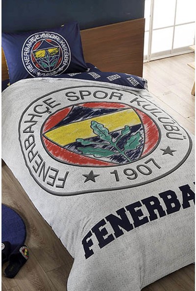Taç Tek Kişilik Lisanslı Nevresim Takımı-Fenerbahçe Grey