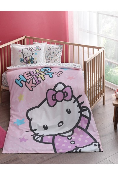 Taç Lisanslı Bebek Nevresim Takımı-Hello Kity Baby Taç Lisanslı Bebek Nevresim Takımı-Hello Kity Baby