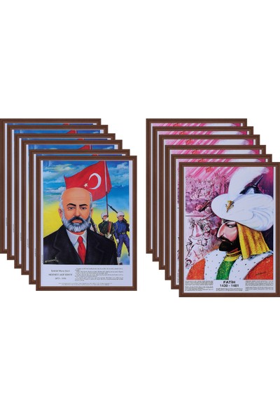 Abc Türk Büyükleri Panosu 23 Lü Set Abc Türk Büyükleri Panosu 23 Lü Set
