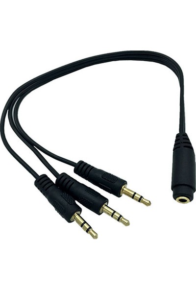 Oem Ses Sistemi 5+1 Ses Kablosu 3X3.5Mm Erkek To1X 3.5Mm Dişi Ses Kablosu