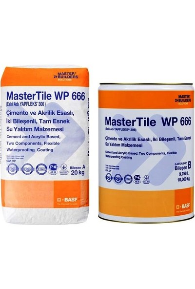 Basf Mastertile 666 30 Kg. Set Çimento Akrilik Esaslı Tam Esnek Su Yalıtımı Malzemesi Basf Mastertile 666 30 Kg. Set Çimento Akrilik Esaslı Tam Esnek Su Yalıtımı Malzemesi