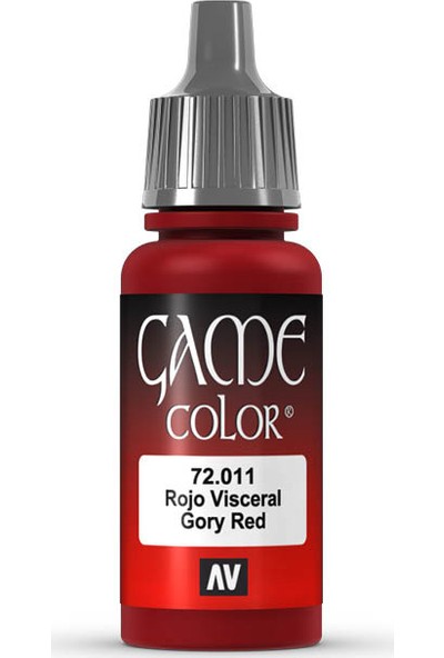 Vallejo 72011 Game Color Gory Red Maket Boyası Vallejo 72011 Game Color Gory Red Maket Boyası