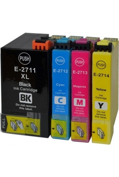Cmk Toner Epson 27Xl ( T2711-2714 ) 4 Renk Muadil Kartuş Seti Mavi/Kırmızı/Sarı/Siyah Cmk Toner Epson 27Xl ( T2711-2714 ) 4 Renk Muadil Kartuş Seti Mavi/Kırmızı/Sarı/Siyah