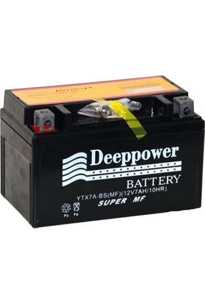 Deep Power Ytx7A-Bs 12 V 7 Ah/10 Hr Yatık Motosiklet Akü Deep Power Ytx7A-Bs 12 V 7 Ah/10 Hr Yatık Motosiklet Akü