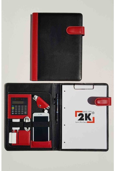 2K Sekreterlik A4 S.Deri Garnili Tel.Kılıflı 7000-2K