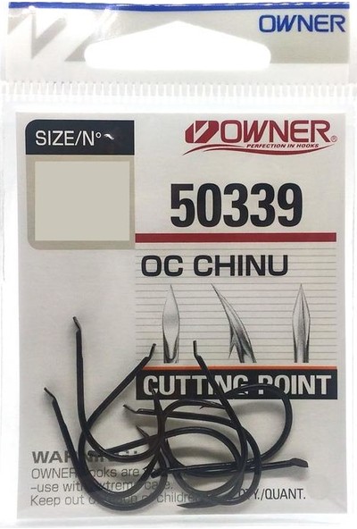Owner 50339 Siyah Çarpraz Dövme Olta İğnesi Owner 50339 Siyah Çarpraz Dövme Olta İğnesi
