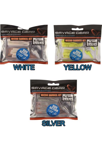 Savage Gear Lrf Micro Sandeel Kit 1+1 5+5 Suni Yem Savage Gear Lrf Micro Sandeel Kit 1+1 5+5 Suni Yem