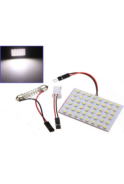 Smd Led Araç Tavan Lambası 48 Beyaz Işık Led Araba Bagaj Lambası Smd Led Araç Tavan Lambası 48 Beyaz Işık Led Araba Bagaj Lambası