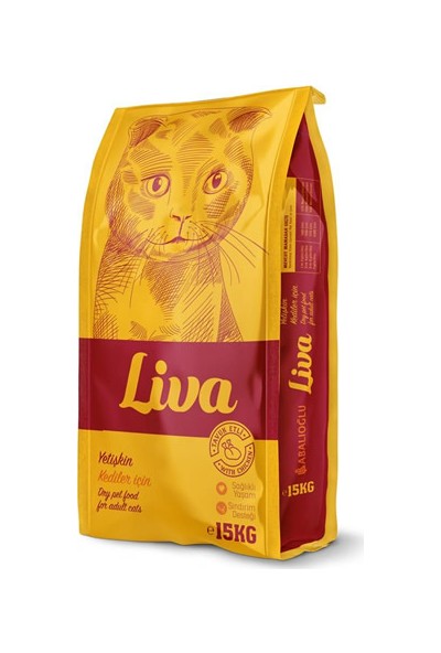 Liva Tavuk Etli Yetişkin Kedi Maması 15 Kg