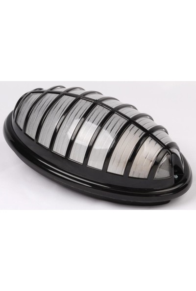 Horoz Nemli Yer Oval Kafesli Aqua Siyah Renk Aplik E27-Ip54-Anti Shock-Glass Iı Horoz Nemli Yer Oval Kafesli Aqua Siyah Renk Aplik E27-Ip54-Anti Shock-Glass Iı
