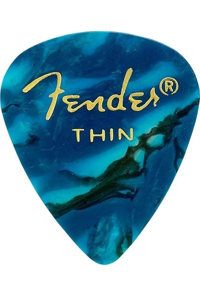 Fender 351 Premium Celluloid Picks Ocean Turquoise - Thin - 1 Adet Pena Fender 351 Premium Celluloid Picks Ocean Turquoise - Thin - 1 Adet Pena