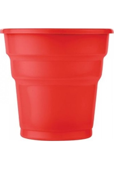 Roll-Up Kırmızı Plastik Bardak 25' li
