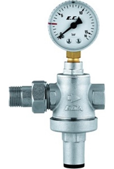 Eca 3/4 Manometreli Basınç Düşürücü Rakorlu
