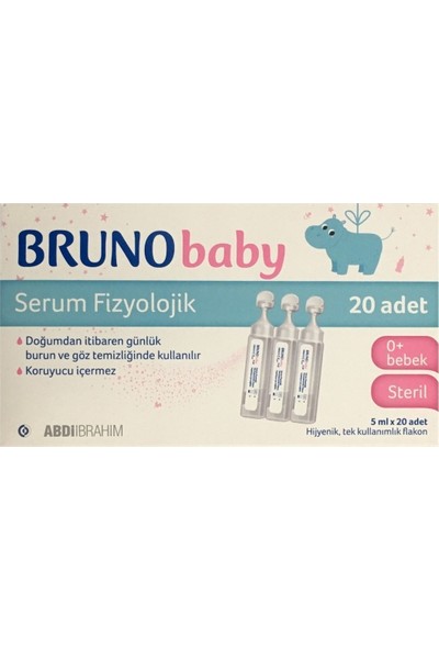 Bruno Baby Serum Fizyolojik 5 ml x 20’li Bruno Baby Serum Fizyolojik 5 ml x 20’li