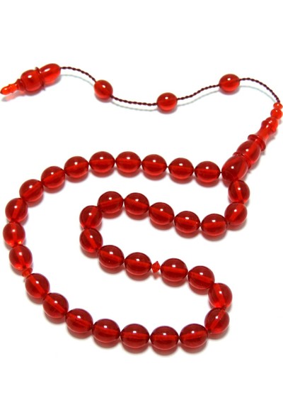 Tesbihkenti Küre Kesim Kırmızı Ateşi Kehribar Tesbihkenti Küre Kesim Kırmızı Ateşi Kehribar